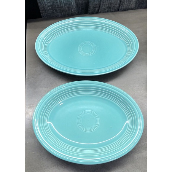 Fiesta | Dining | Vtg Fiesta Hlc Fiestaware Turquoise 35 115oval ...